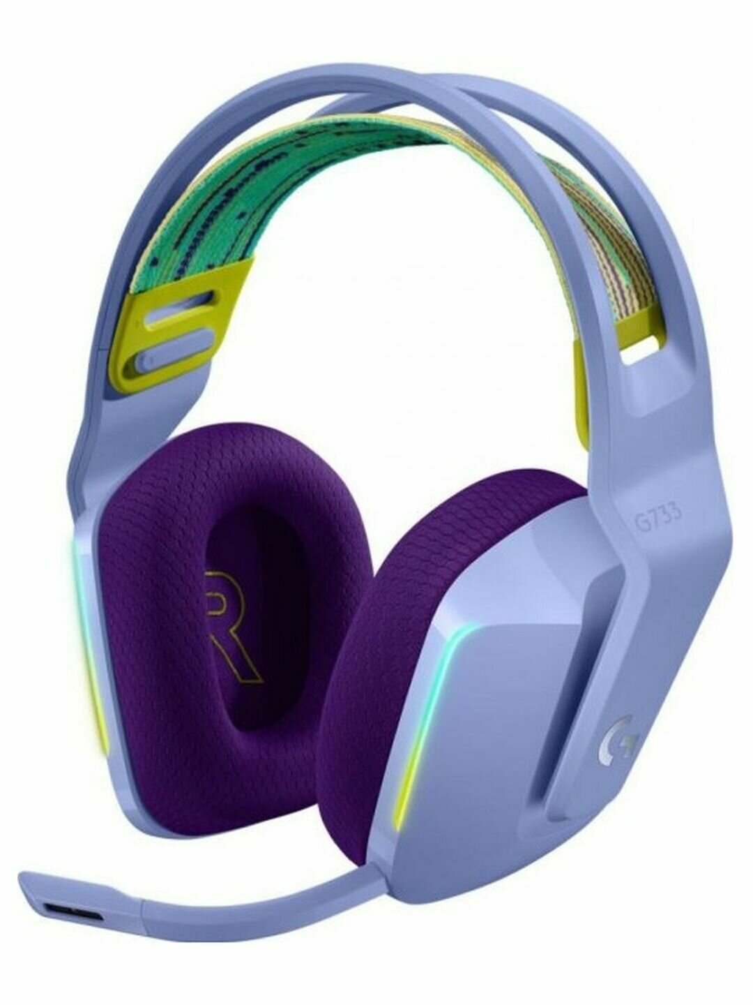 Гарнитура игровая беспроводная Logitech G733 Lightspeed, фиолетовый (981-000892)