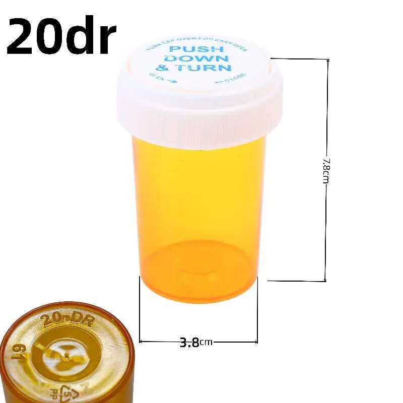 Пластиковые бутылки для таблеток 5/10/20 шт. 20dr 10pcs A