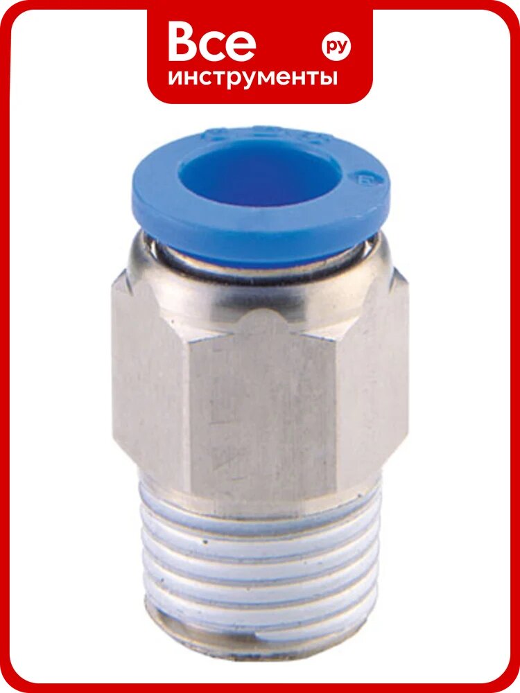 Фитинг 10 мм с наружной металлической резьбой R3/8" CDC Pneumatics PC 1003