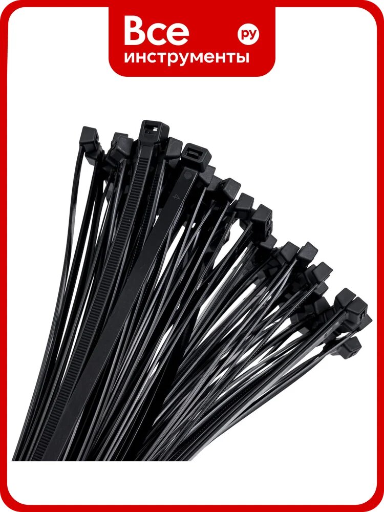 Нейлоновый хомут General Lighting Systems GNC-90-1000-B 9x1000 мм, черный, с напылением, 100 шт. 475345