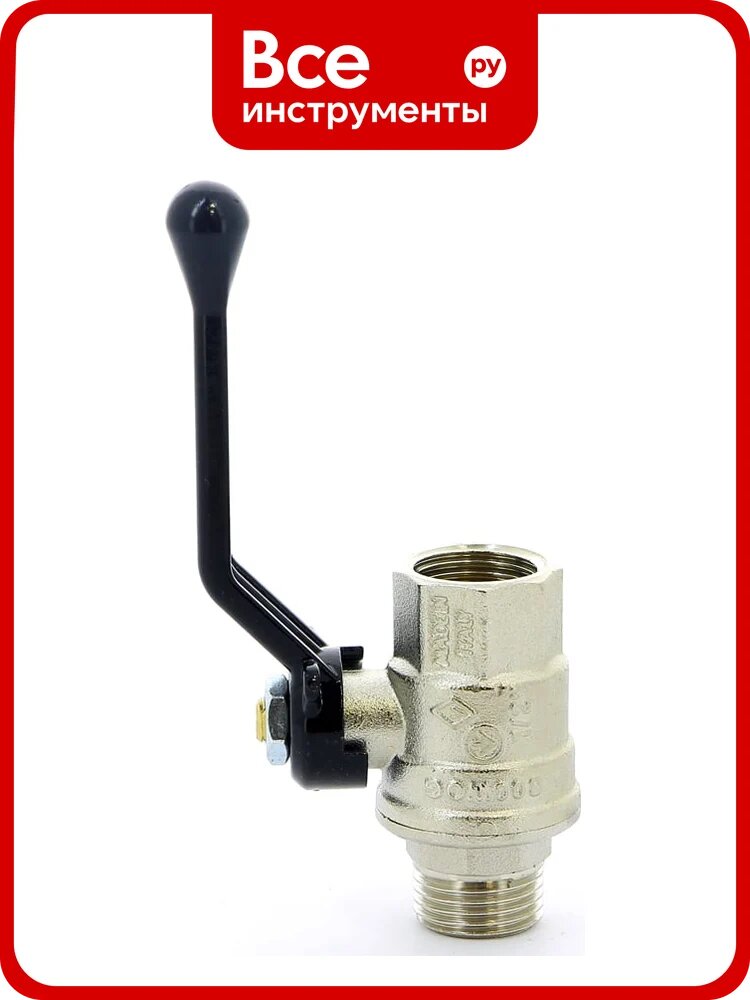 Шаровый кран Bugatti OREGON 1/2" в/н ручка артикул 3050062 ИС.081011 03050062, латунный