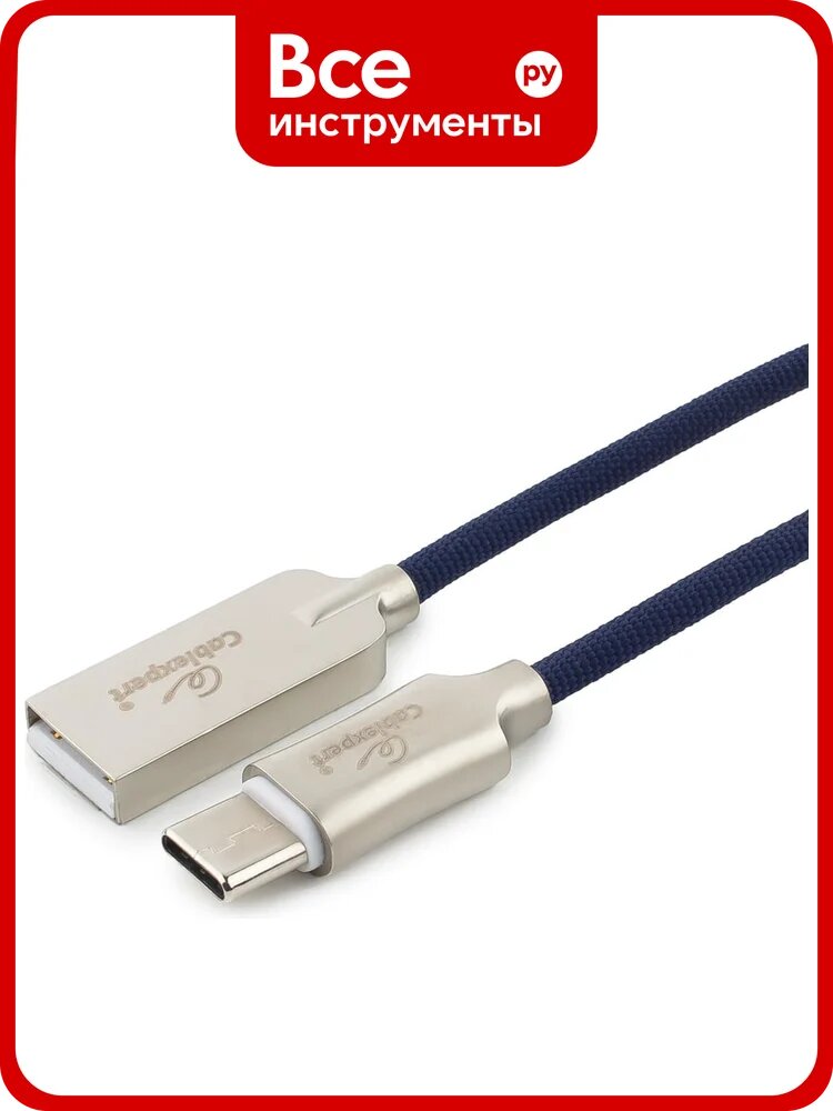 Кабель USB Cablexpert USB 2.0 AM/Type-C длина 1м CC-P-USBC02Bl-1M синий, синий