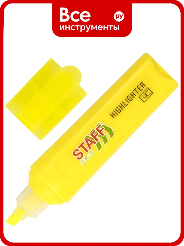 Текстовыделитель EVERYDAY HL-720, желтый, линия 1-5 мм, Staff 152553