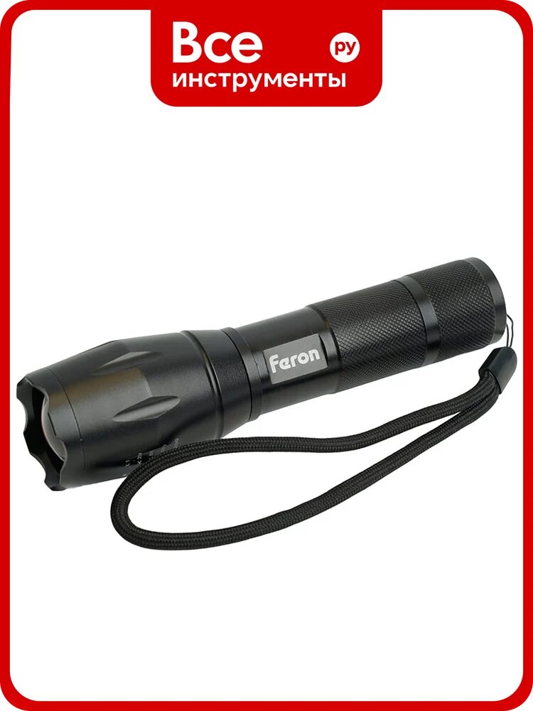 Ручной фонарь FERON с аккумулятором TH2400 USB ZOOM 137x40x40мм, алюминий 41682