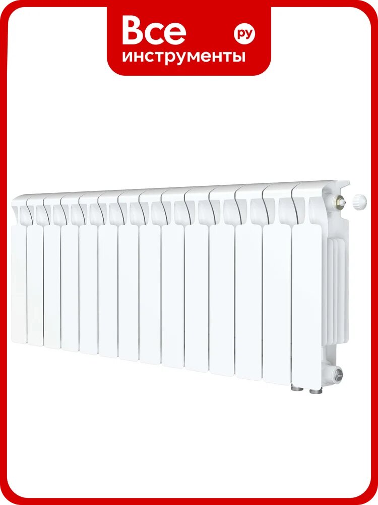 Биметаллический радиатор RIFAR MONOLIT Ventil 350 14 секц. нижн. прав. R-MN-350-14-VR