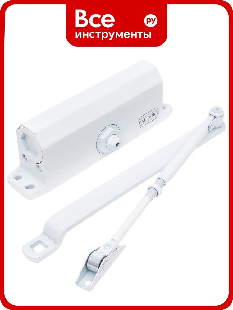 Доводчик PALIDORE 604 до 120 кг, белый (white), морозостойкий 98760090