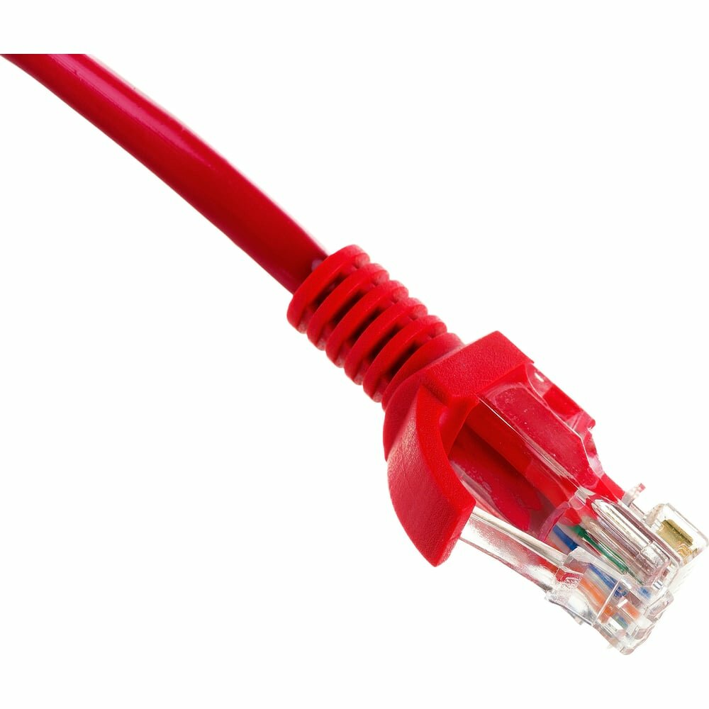 Патч-корд ExeGate UTP-RJ45-RJ45-5e-0,3M-RD, UTP, cat.5e, 0.3м, красный 258666 — фото 1