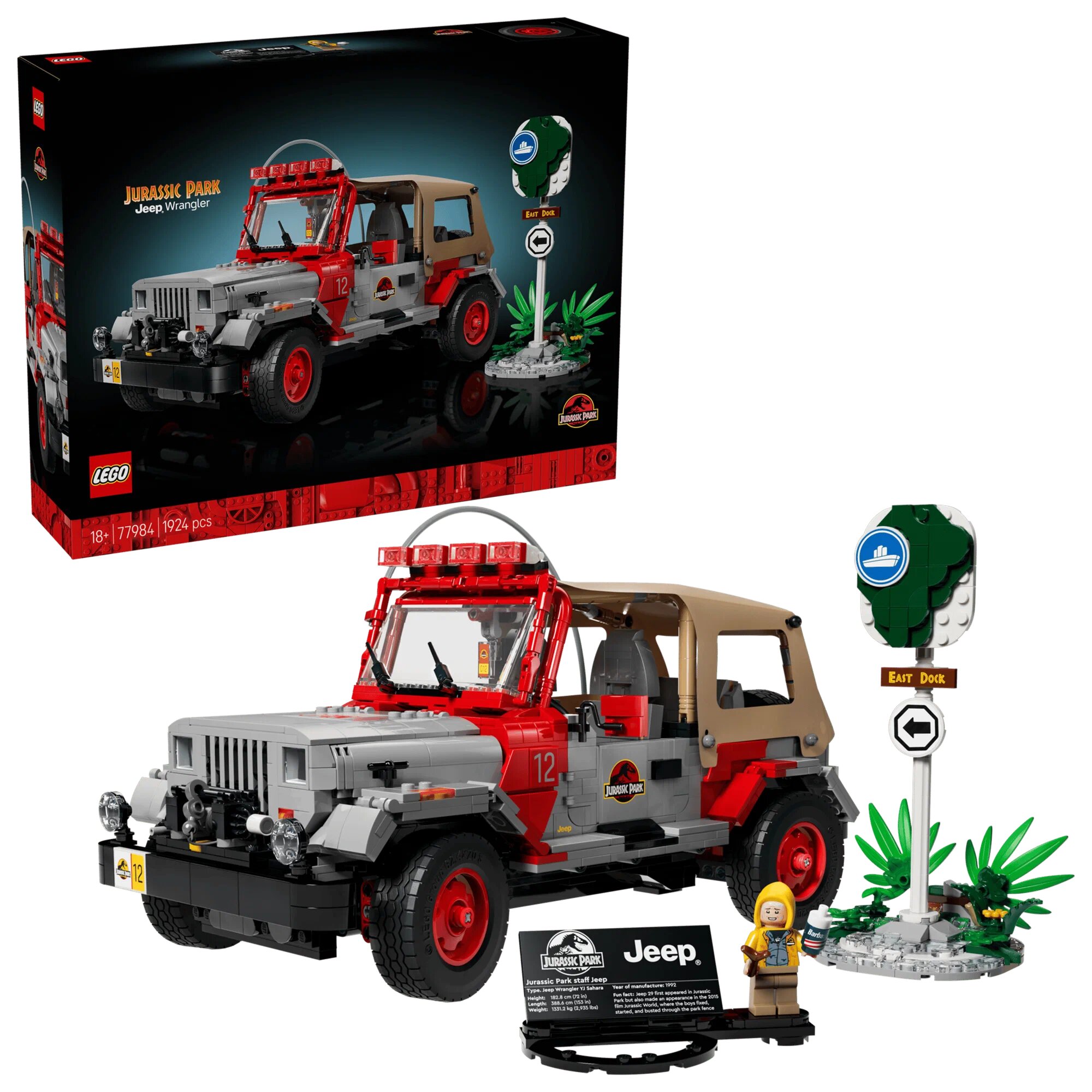 Конструктор LEGO Jurassic World Jepp Wrangler 77984, 1924 детали, от 18 лет