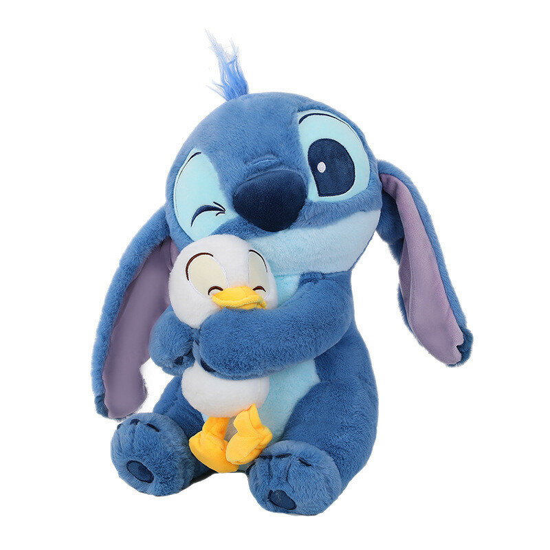 Lilo cartoon plush pillow with short plush material for kids bedroom 45cm