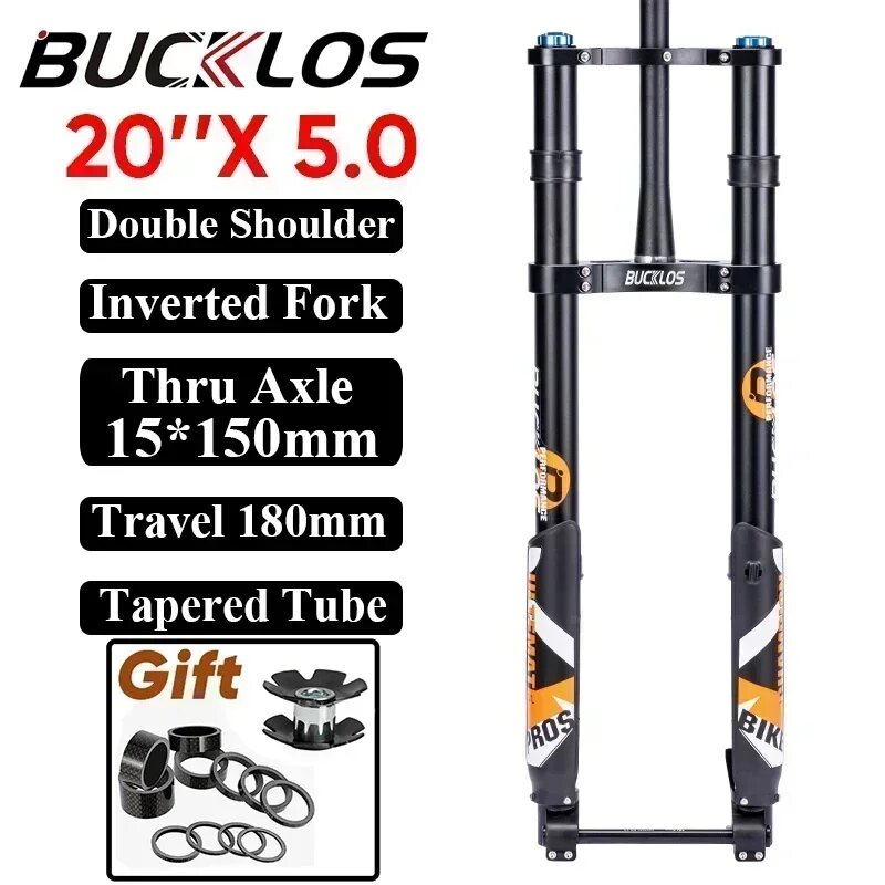 BUCKLOS B710 перевернутая вилка 20*5.0 26*5.0 180 мм 20inch
