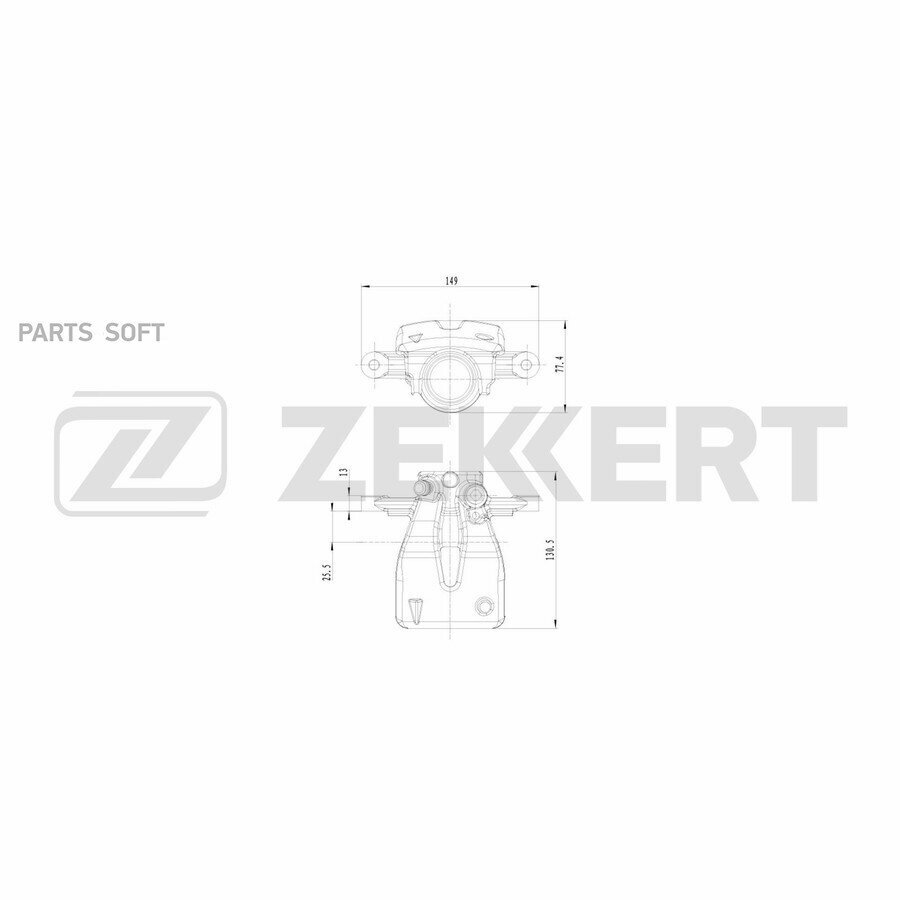 ZEKKERT BS-8373 Тормозной суппорт задний правый Toyota Corolla (ZNR10 CUR10) 04- Avensis (T250) 03- ()