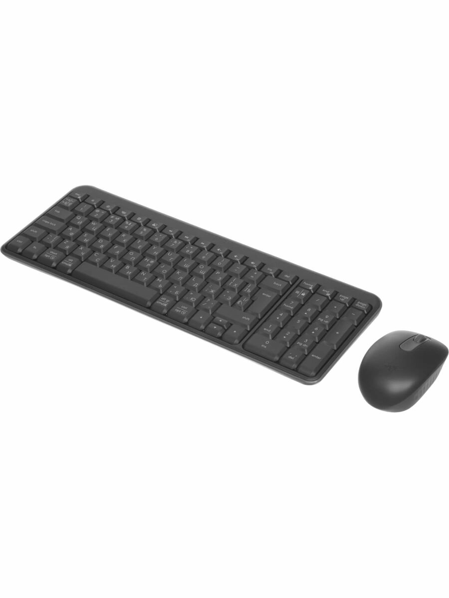 Клавиатура + мышь Logitech MK250 Compact MR0114 клав: графитовый мышь: графитовый USB беспроводная BT Multimedia (920-013853)