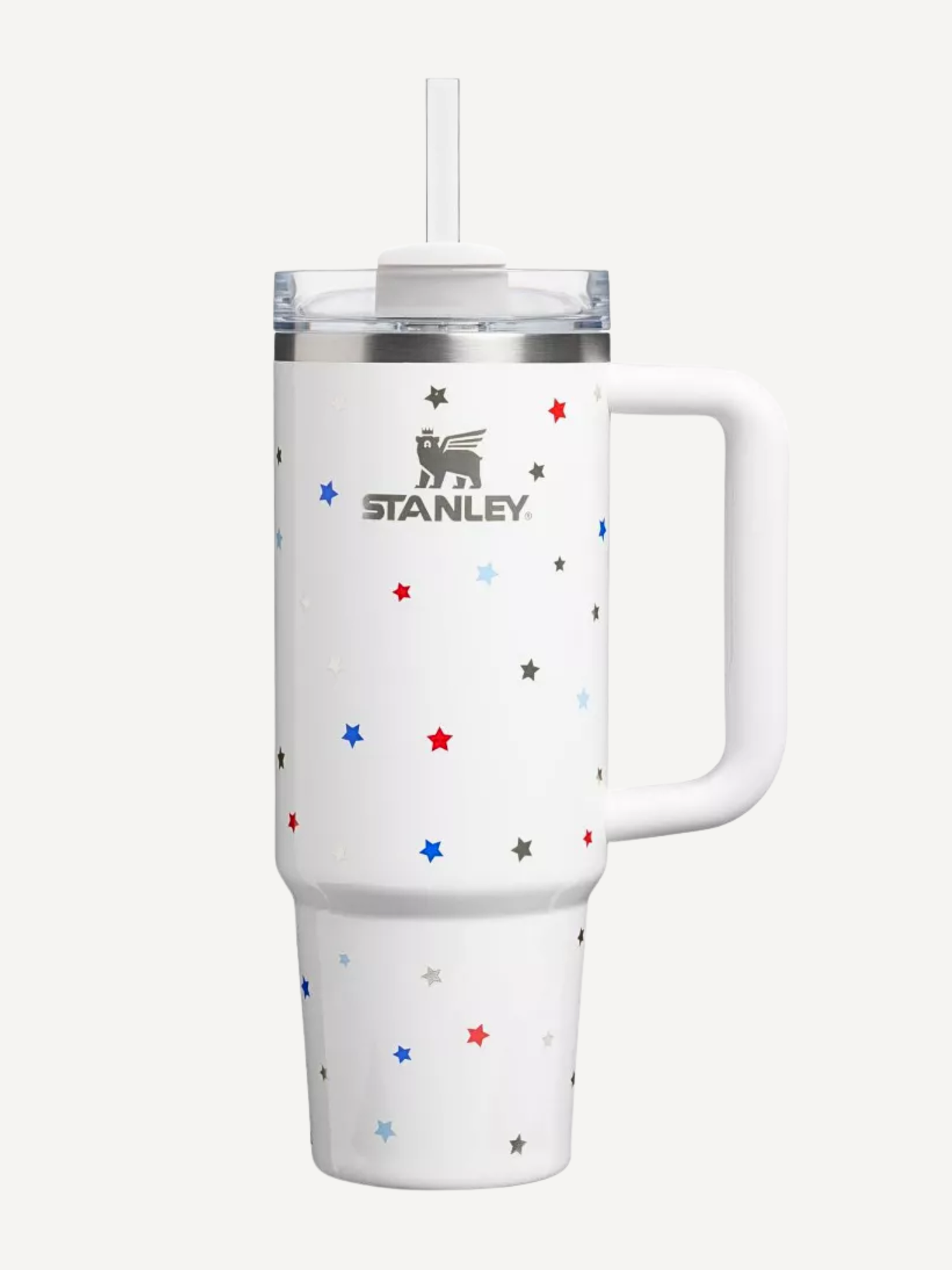 Термокружка Stanley Quencher H2.0 FlowState 0.89 л (30 oz), с трубочкой, цвет белый со звёздами (Starry Sparkle), оригинал США