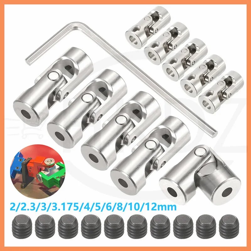 Металлический карданный шарнир для RC машин и лодок 2-12 мм 3mm to 4mm