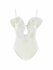 Купальник ZIMMERMANN Solstice ruffled one-piece swimsuit, размер 40, бежевый/бел...