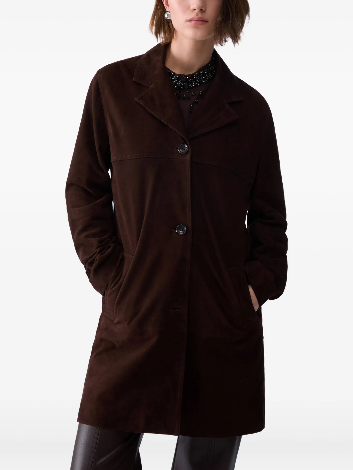 Куртка LIU JO Long suede jacket, размер 42 — фото 1