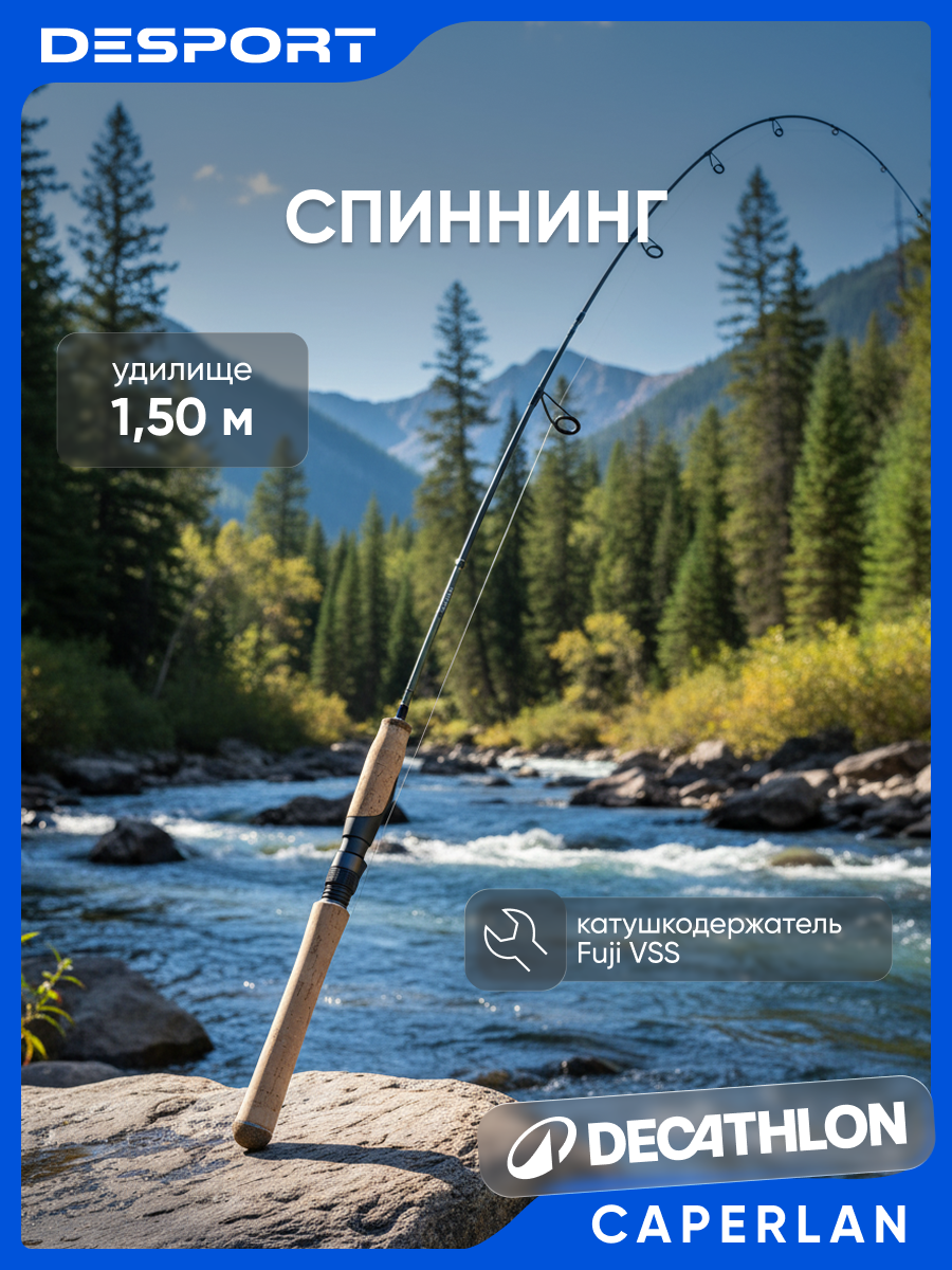 Спиннинг 1.5м 2-10гр Caperlan WXM 500 L