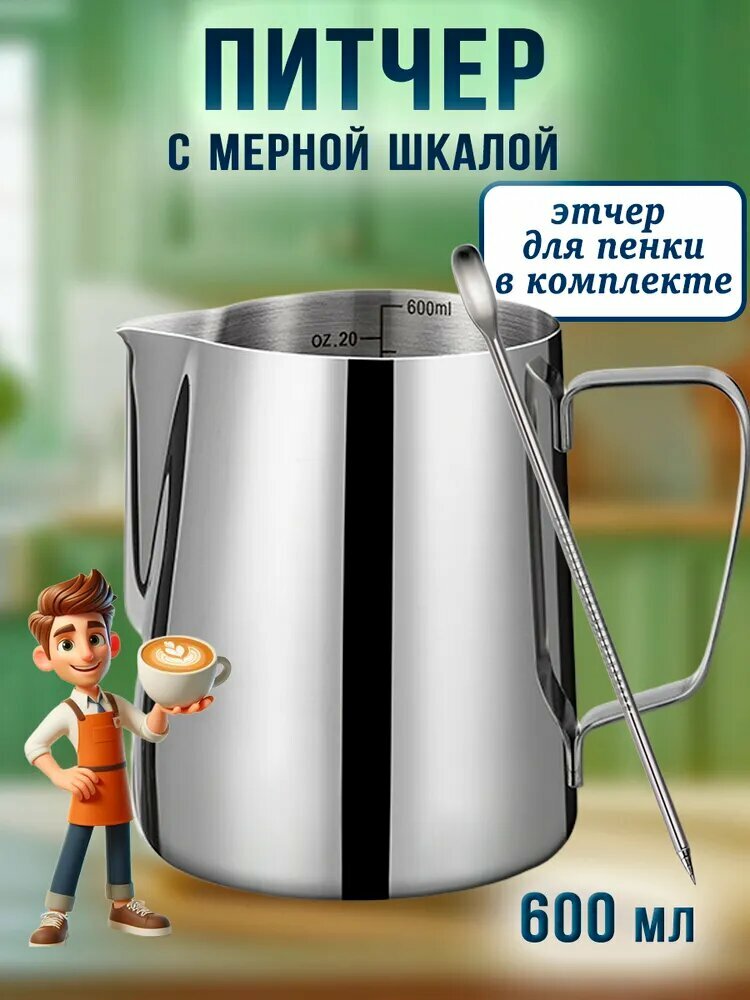 Питчер для молока 600 мл — фото 1
