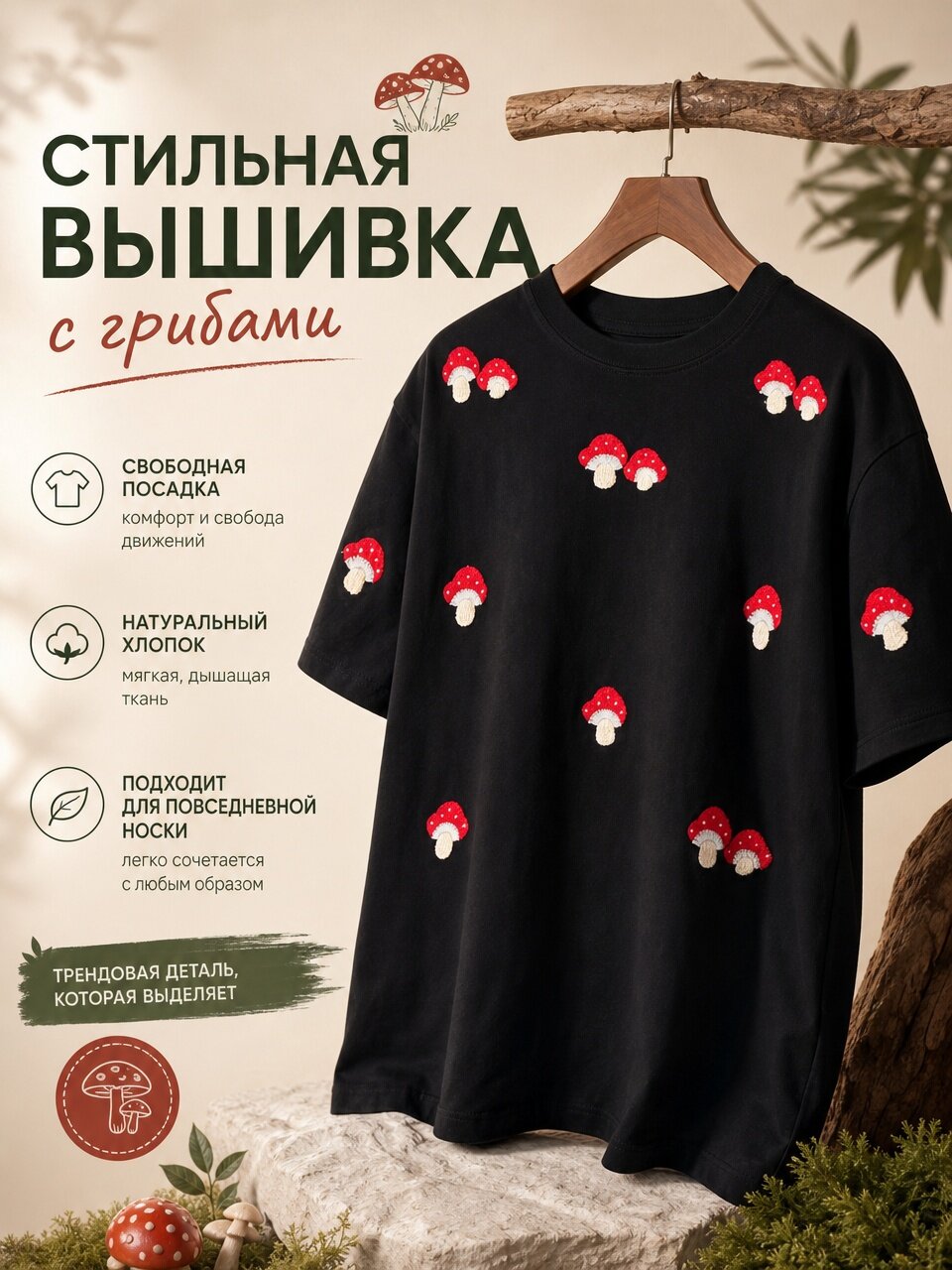 Футболка Грибы