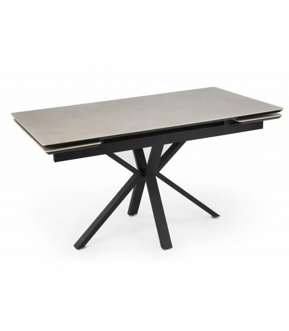 Керамический стол Старлайт 140 (200) х 80 carmen light grey / черный 9622893