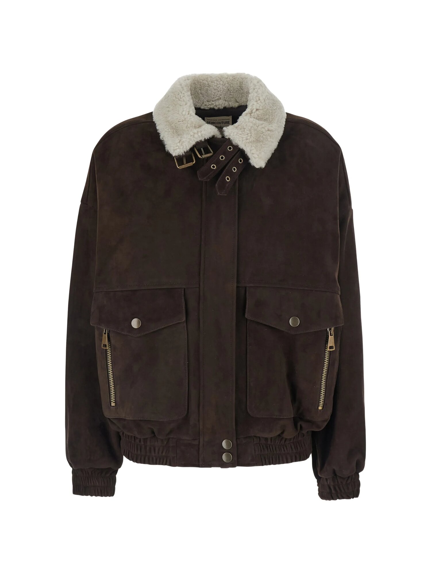 Куртка Gloria shearling-collar buckled-strap jacket