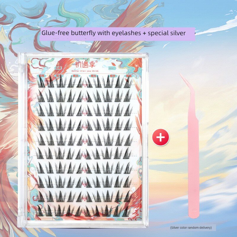 Бабочка Девушка Безглеевые Комические Ресницы Без Клеера! Ресницы Asian Hot Girl Натуральные Накладные Ресницы Имитация