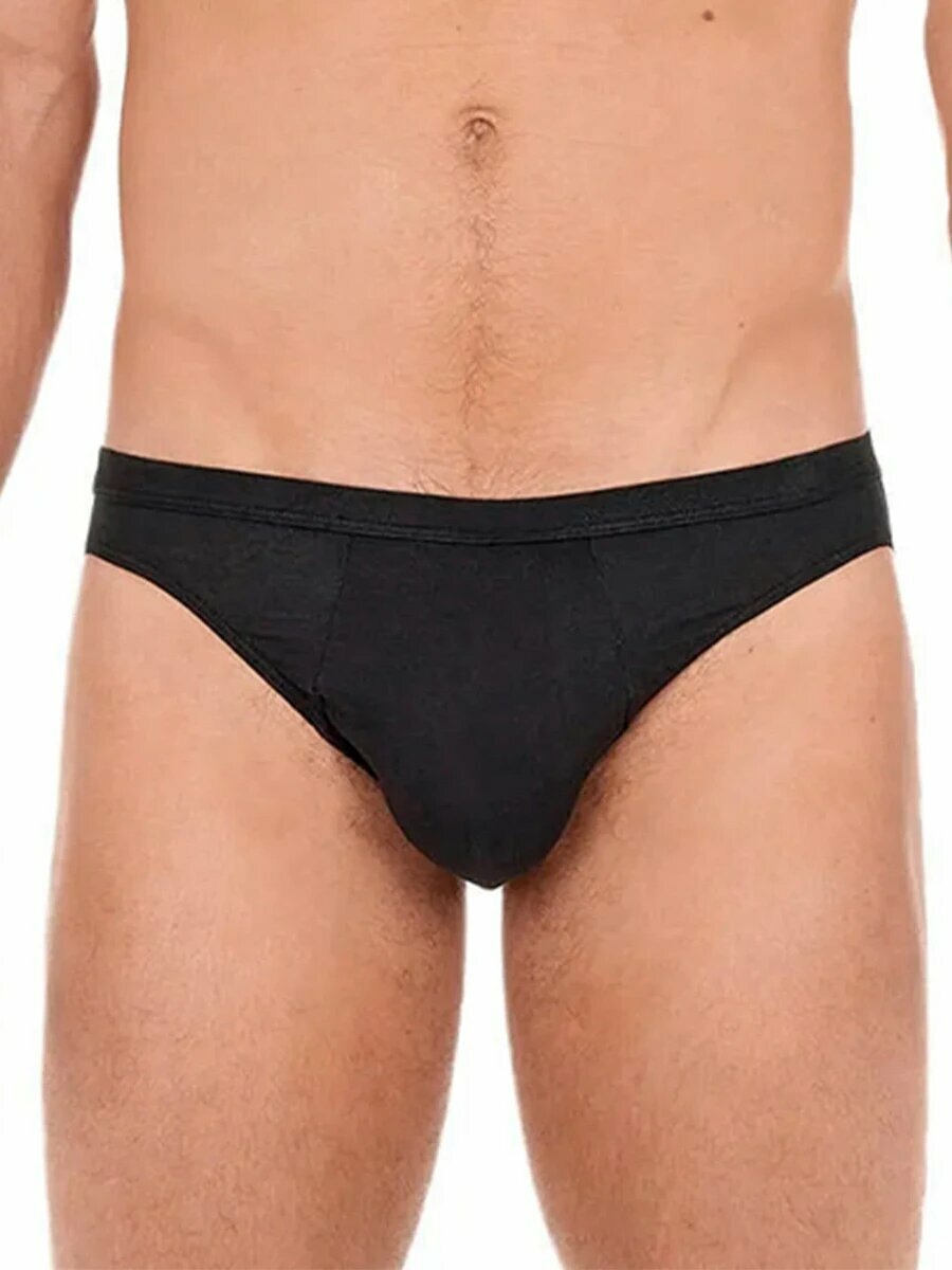 Мужские трусы слипы черные HOM Supreme Cotton 40-2448-0004 M (46)