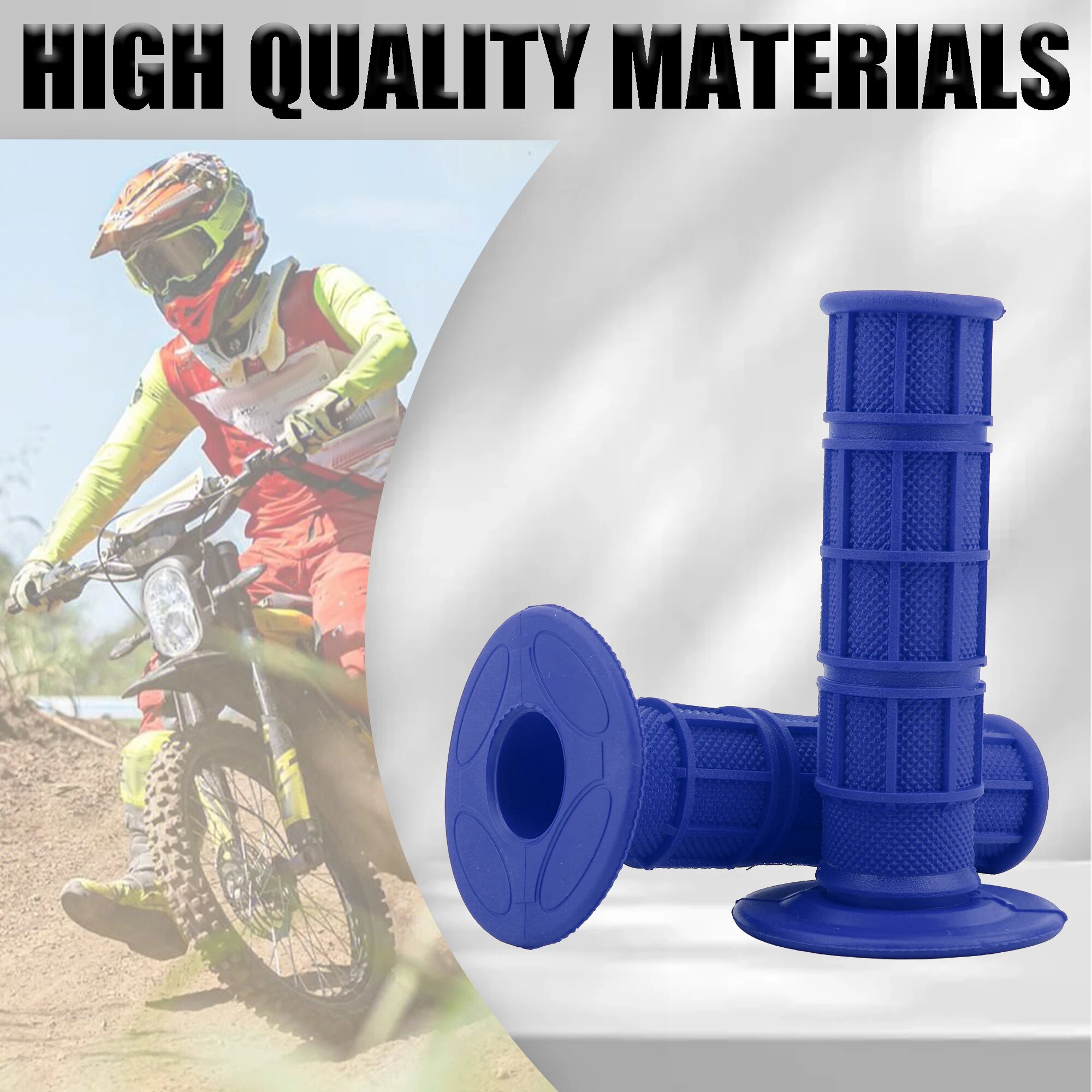 Универсальные Мягкие Резиновые Ручки 22 Мм 7/8 Дюйма Для Honda Kawasaki Yamaha Suzuki Синий, Blue