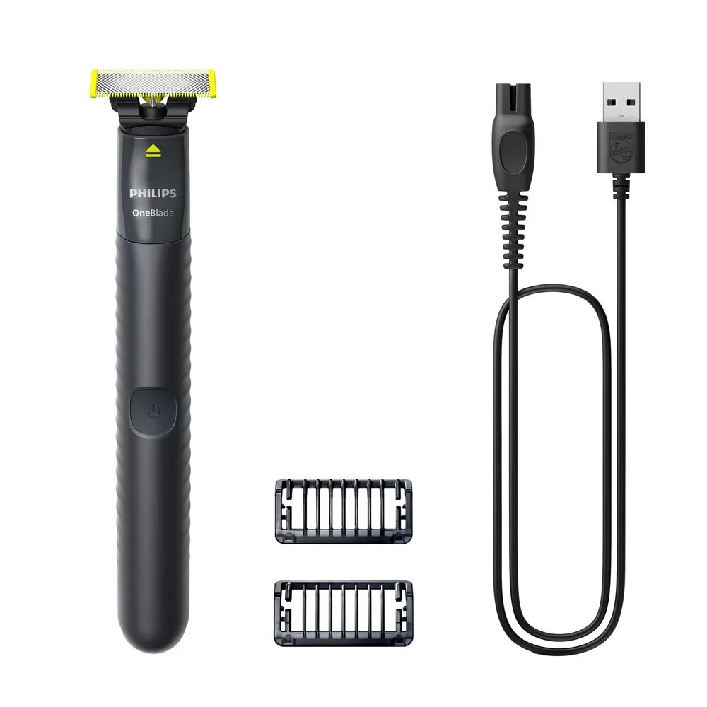 Philips Триммер для бороды и усов OneBlade QP1424/10, кол-во насадок 2
