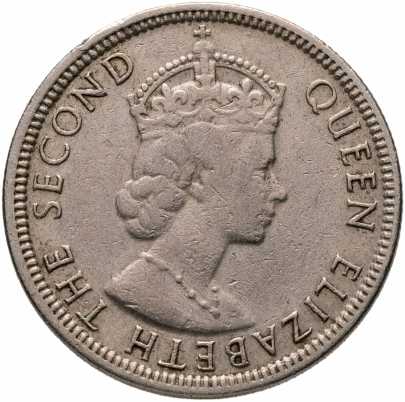 Маврикий Британский 1/4 рупии rupee 1971, Елизавета II, Мельхиор медь-никель, в сохранности VF-XF