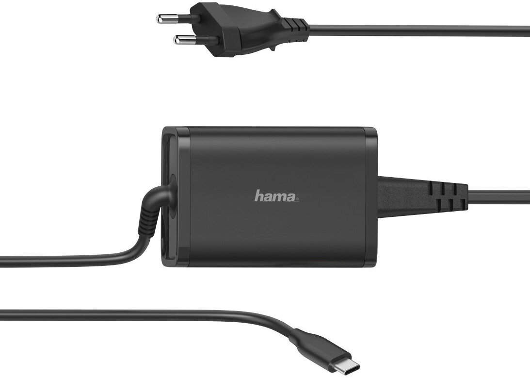 Блок питания USB-C для ноутбука Hama 5-20 В / 65 Вт, PD, Черный (200006)