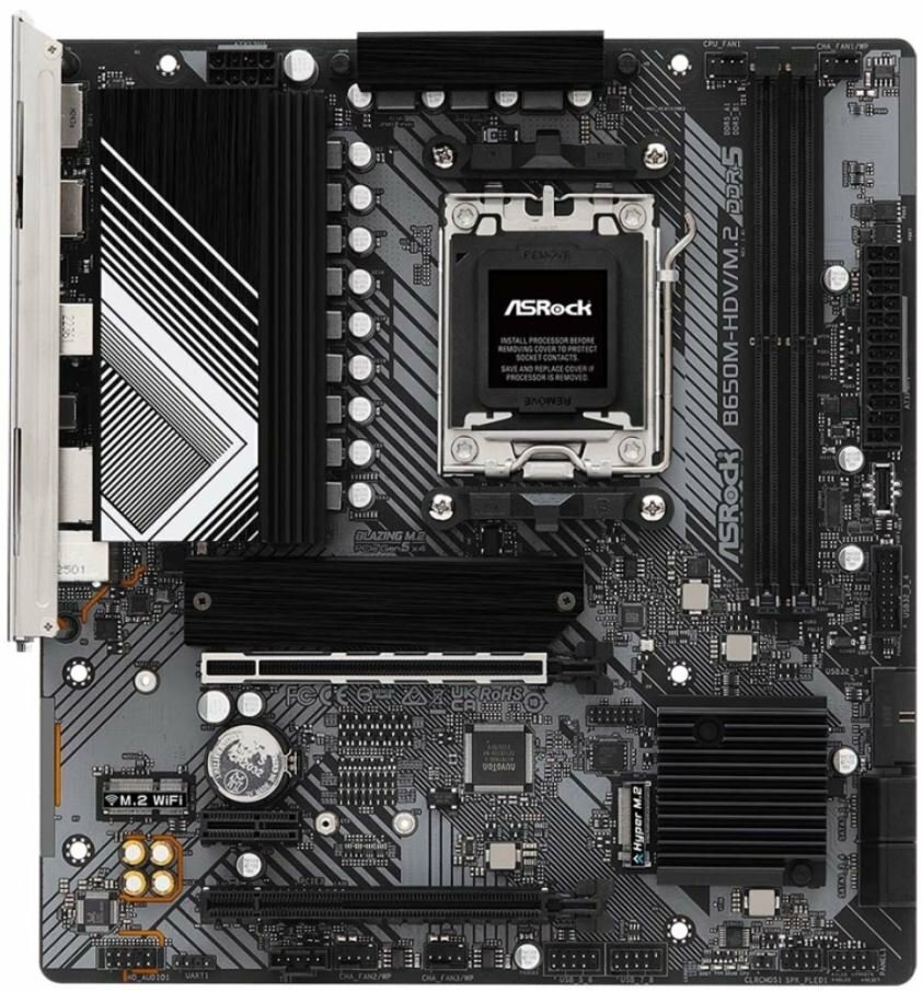 Материнская плата AM5 ASRock B650M-HDV/M.2 (mATX, 2xDDR5)