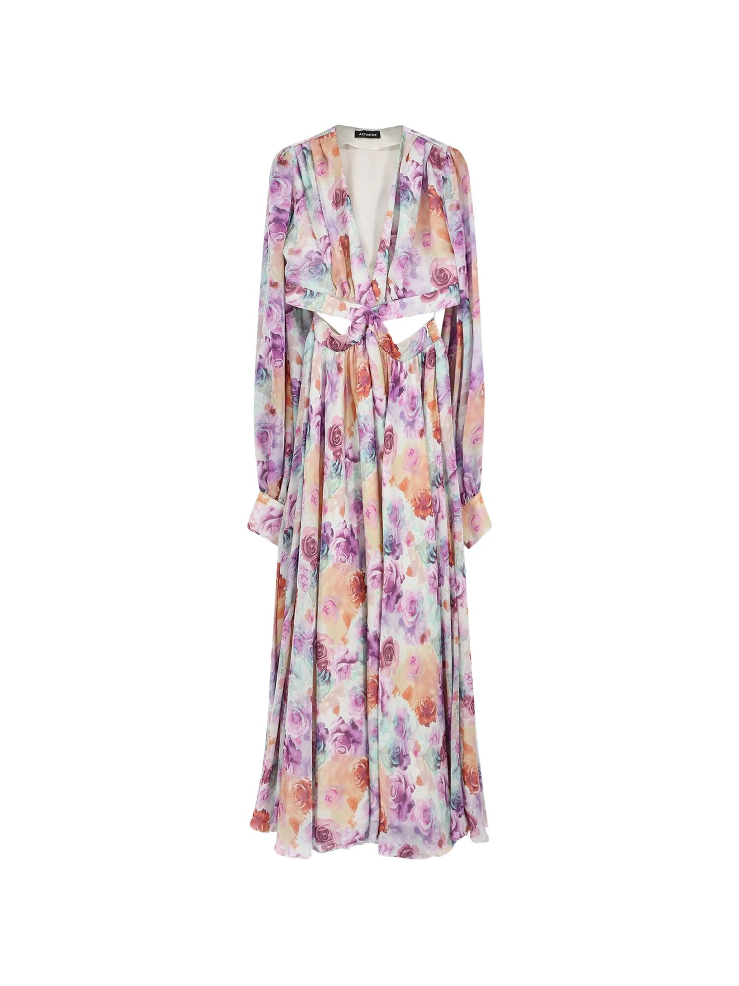 Платье Floral-print cut-out maxi dress