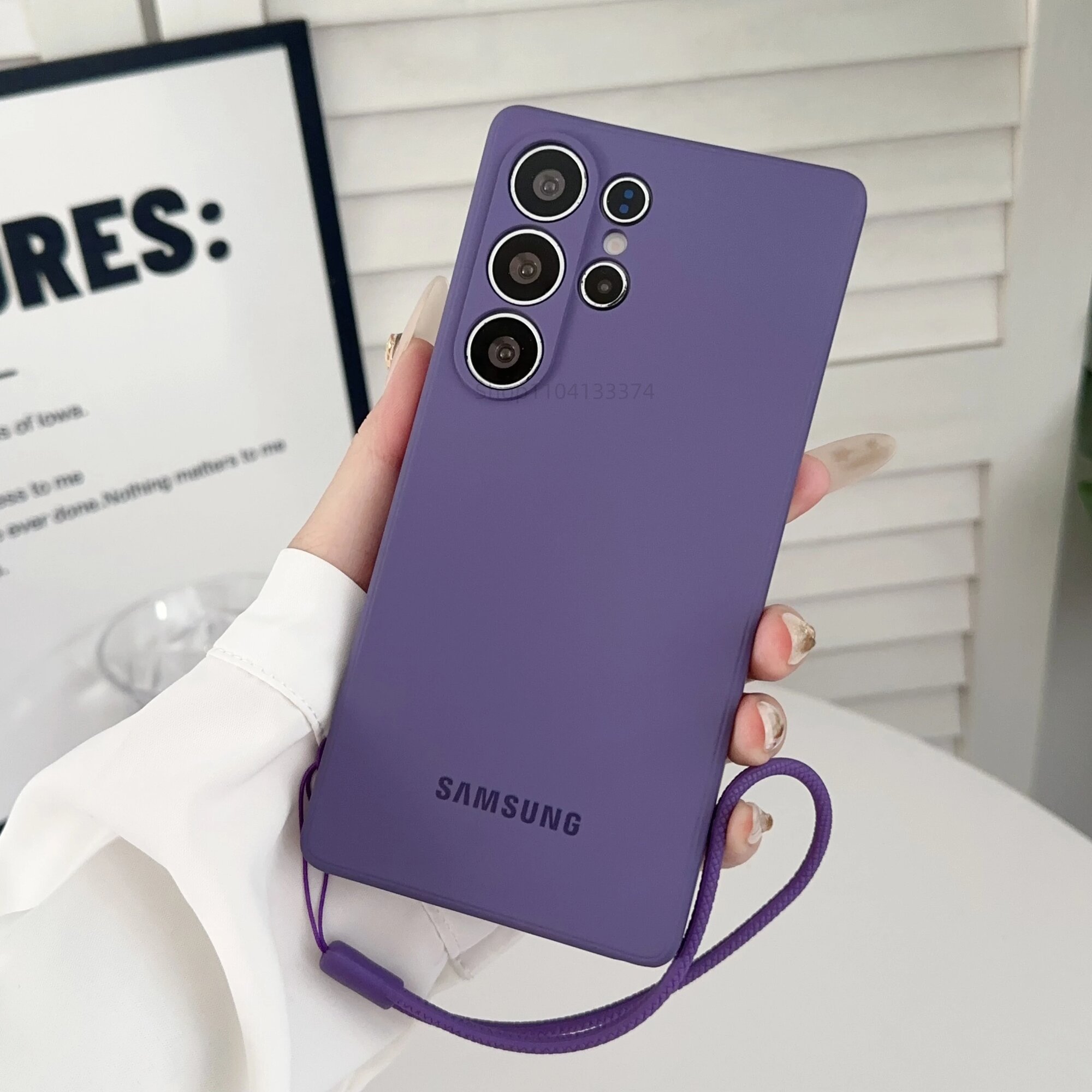 Оригинальный жидкий силиконовый чехол для Samsung Galaxy S26 S25 S24 Galaxy S21 + 5G, Deep Purple