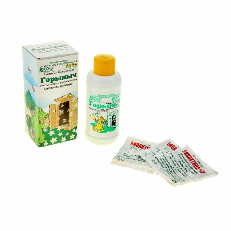 Горыныч - биопрепарат для туалетов и выгребных ям (фл.0,5л.+3п. х30гр.)
