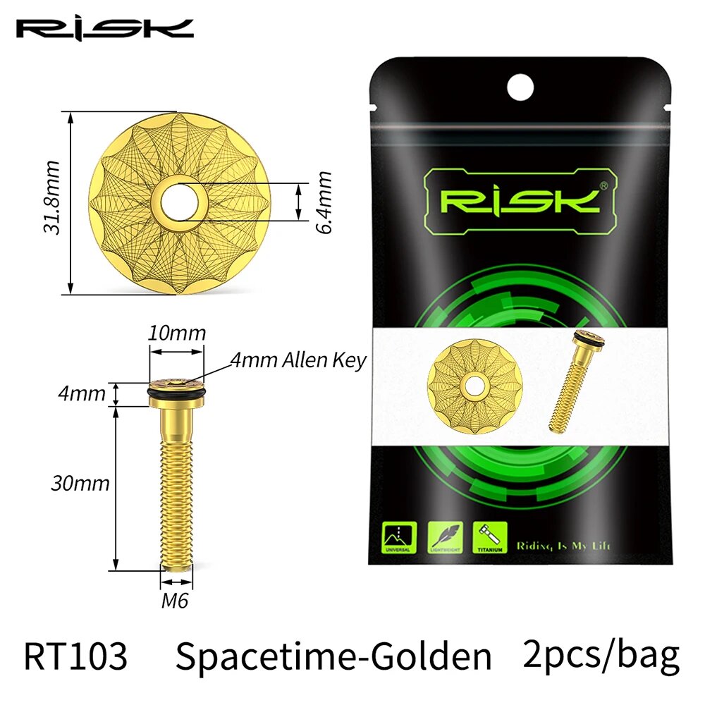 RISK Крышка штока Unit-SL из титана Желтый, Space GD
