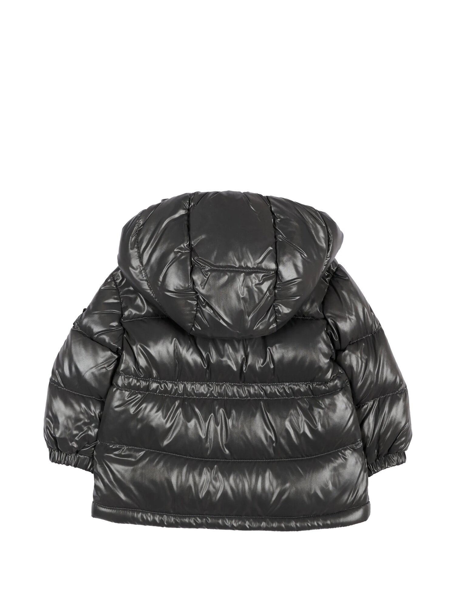 Пуховик Moncler, размер 2 года, серый/синий/голубой — фото 1