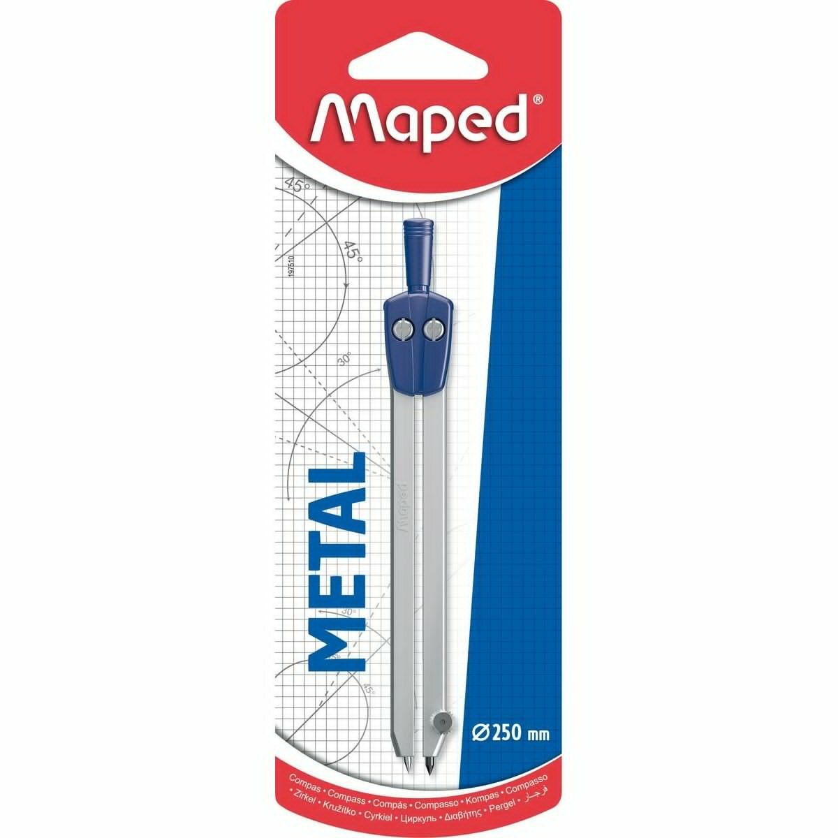 Циркуль Maped Start, 130мм, металлический, грифель 2мм, блистер (197510), 160шт.