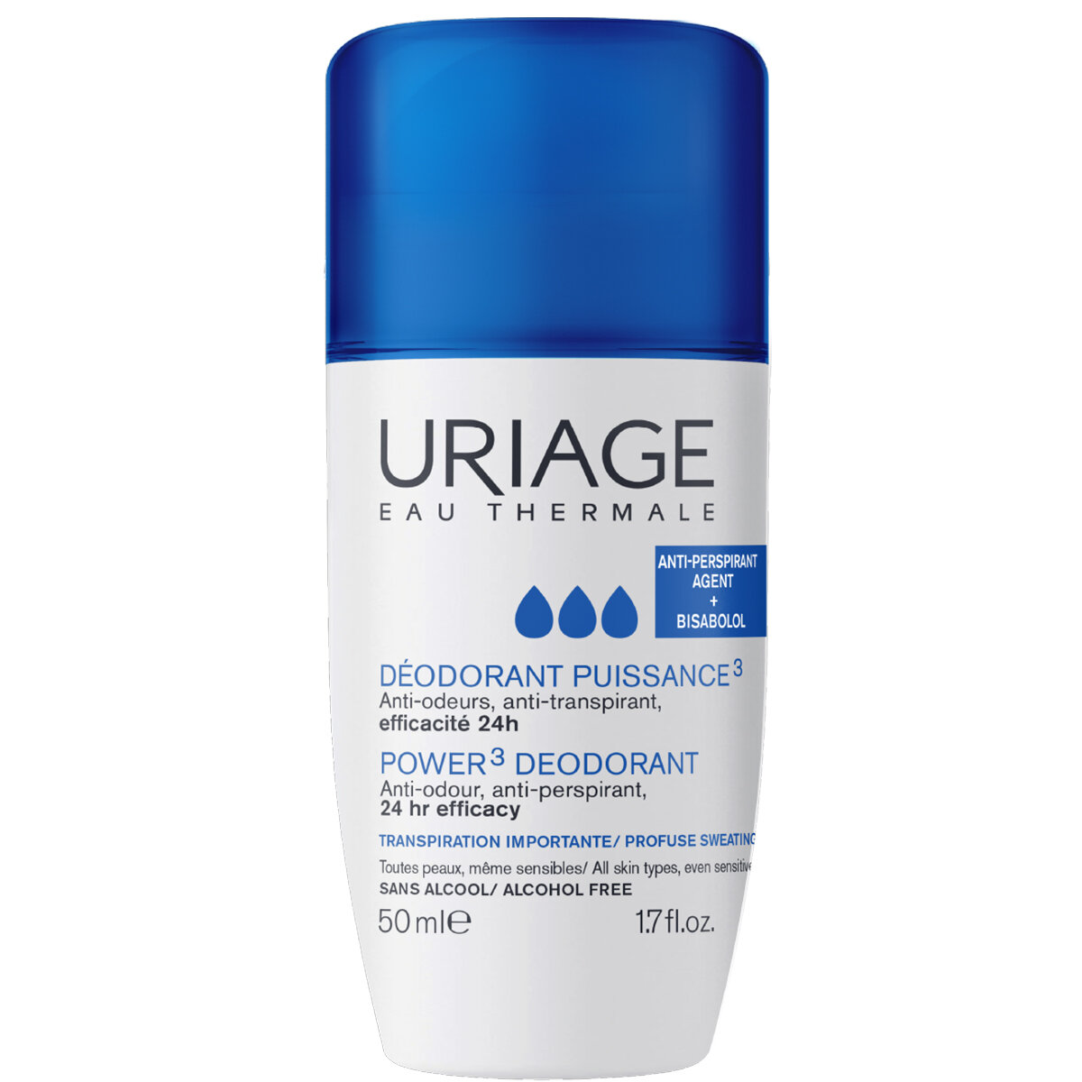 Uriage Роликовый дезодорант тройной силы Eau Thermale Deodorant Puissance3 Дезодорант 50мл