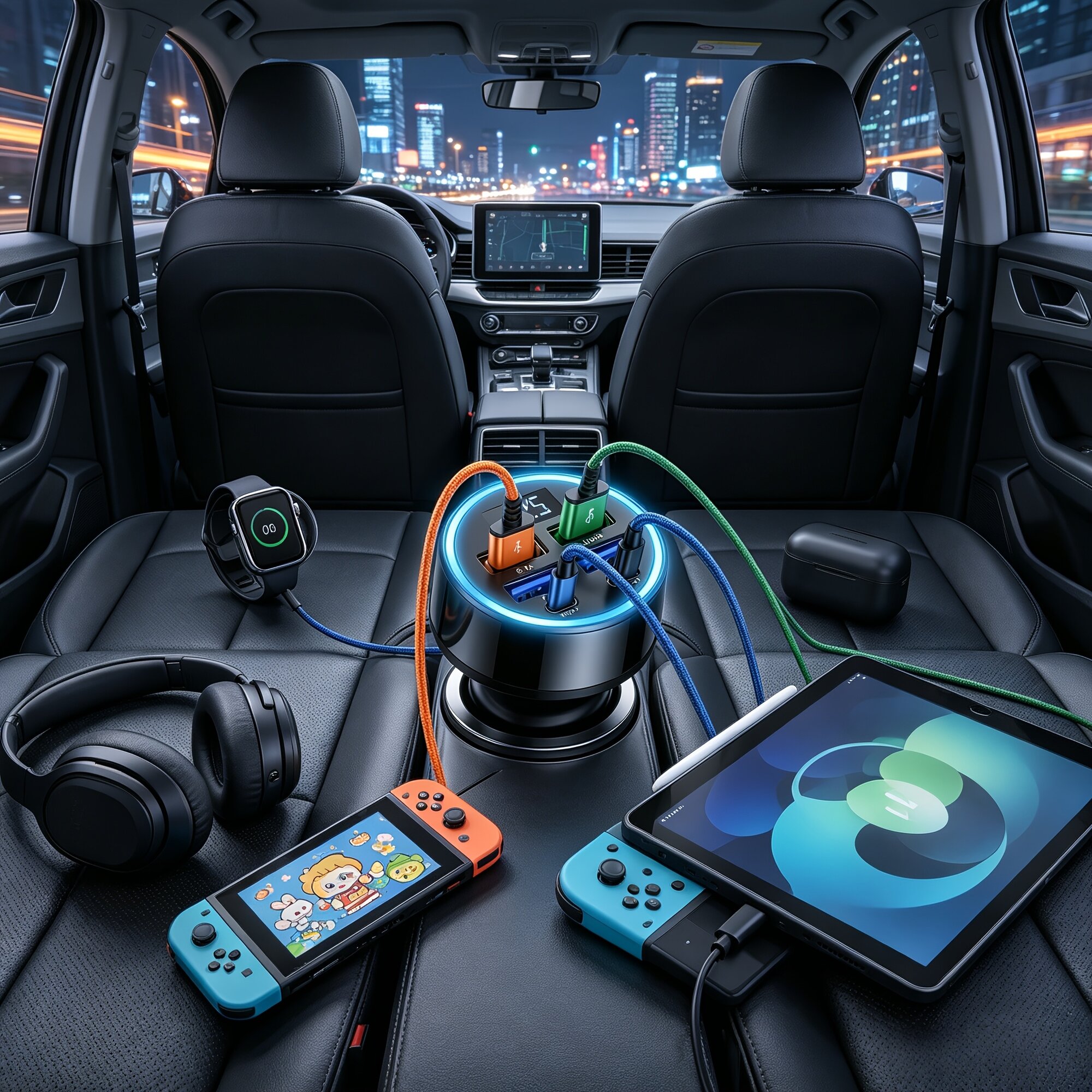 Быстрое автомобильное зарядное устройство Type-C PD с мониторингом напряжения, универсальный адаптер питания