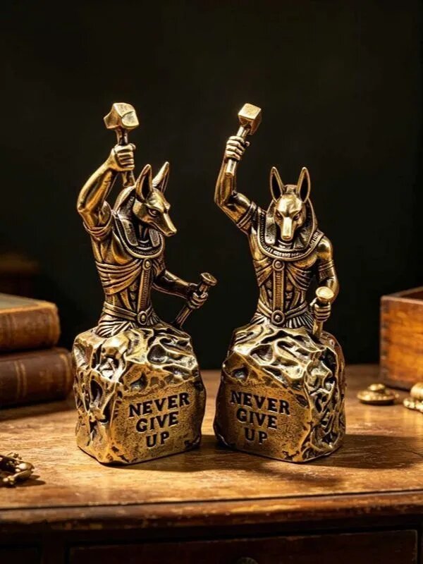Сувенирная ЛатуньНикогда не сдавайся, Анубис, высота 6.3 см, длина 2.3 см