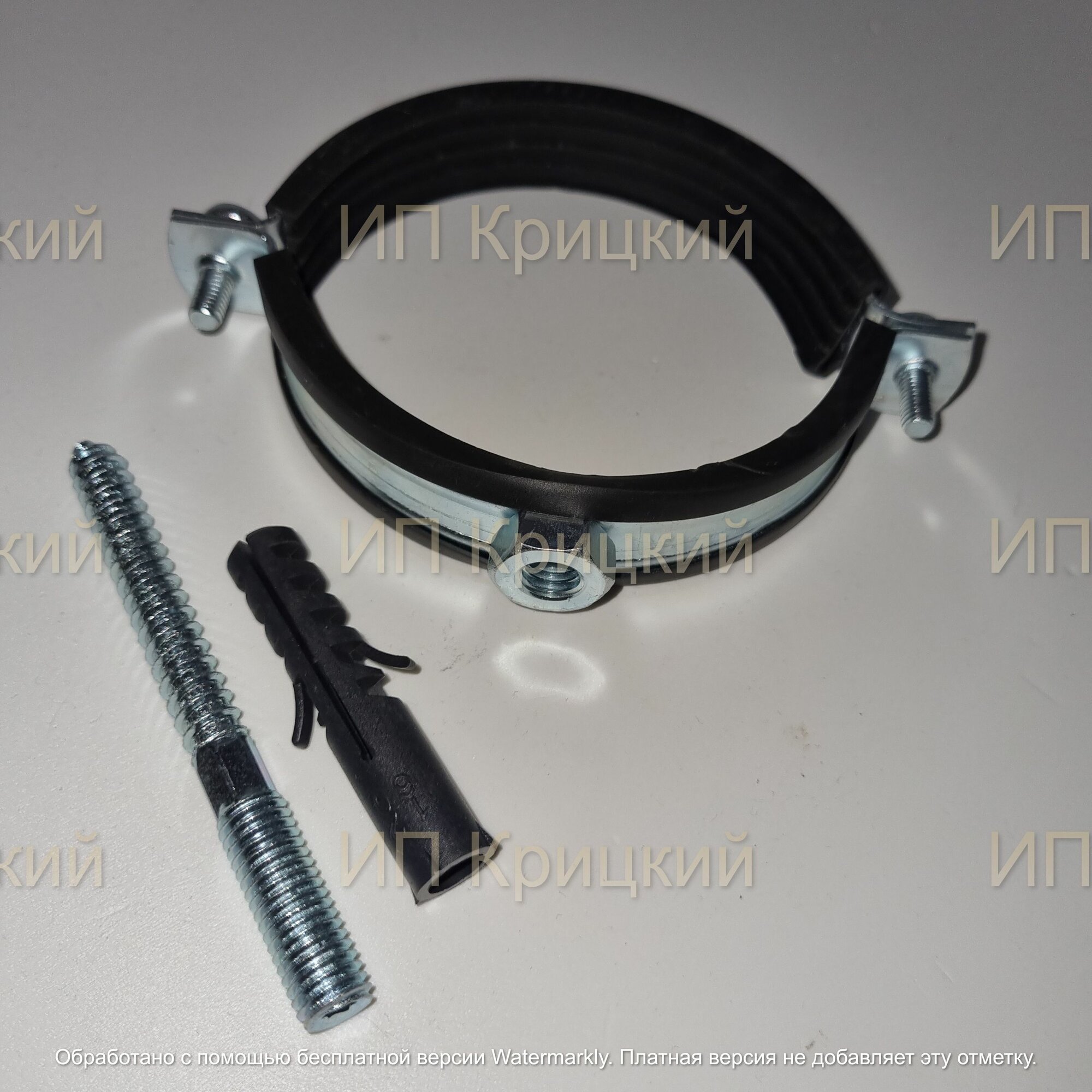 Хомут сантехнический ХомутЛар 3" (87-90мм), 1 шт, Оцинкованная сталь