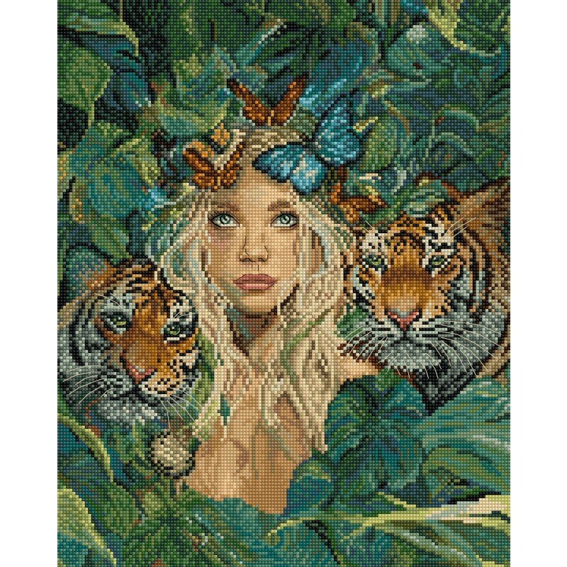 Набор для вышивания LetiStitch #L9974 Муза природы, Счетный крест, 23 x 29 см