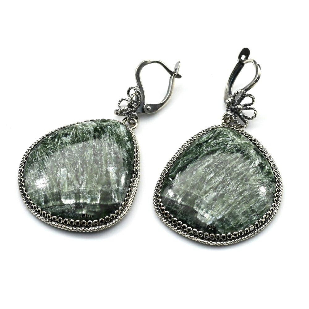 Серьги, серафинит