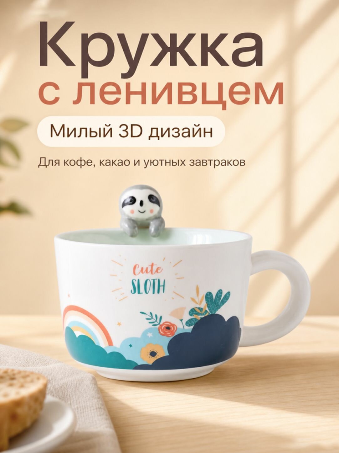 Лепесток Чая Кружка "ленивец", 300 мл, 1 шт