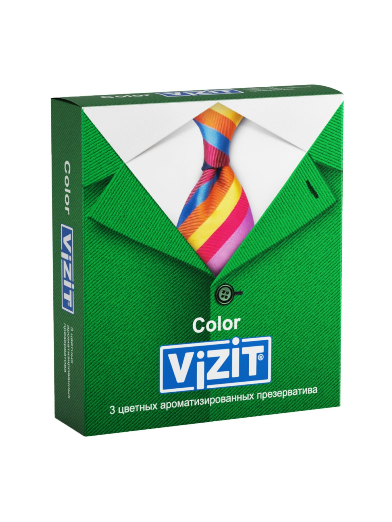 Презерватив VIZIT COLOR цветн ароматиз N3 — Презервативы - 3 шт в уп.