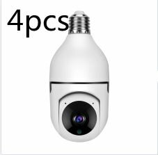 WiFi камера 1080P в форме лампочки с 4-кратным зумом, цоколь E27, домашний 5G WiFi монитор с функцией сигнализации.