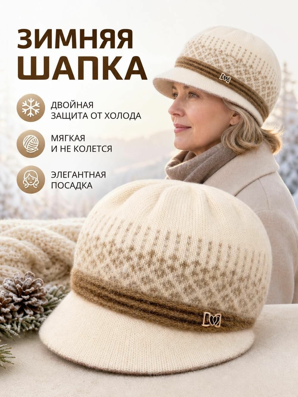 Шапка Базовая коллекция для женщин