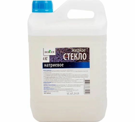 Жидкое натриевое стекло ECOLUX 4 кг