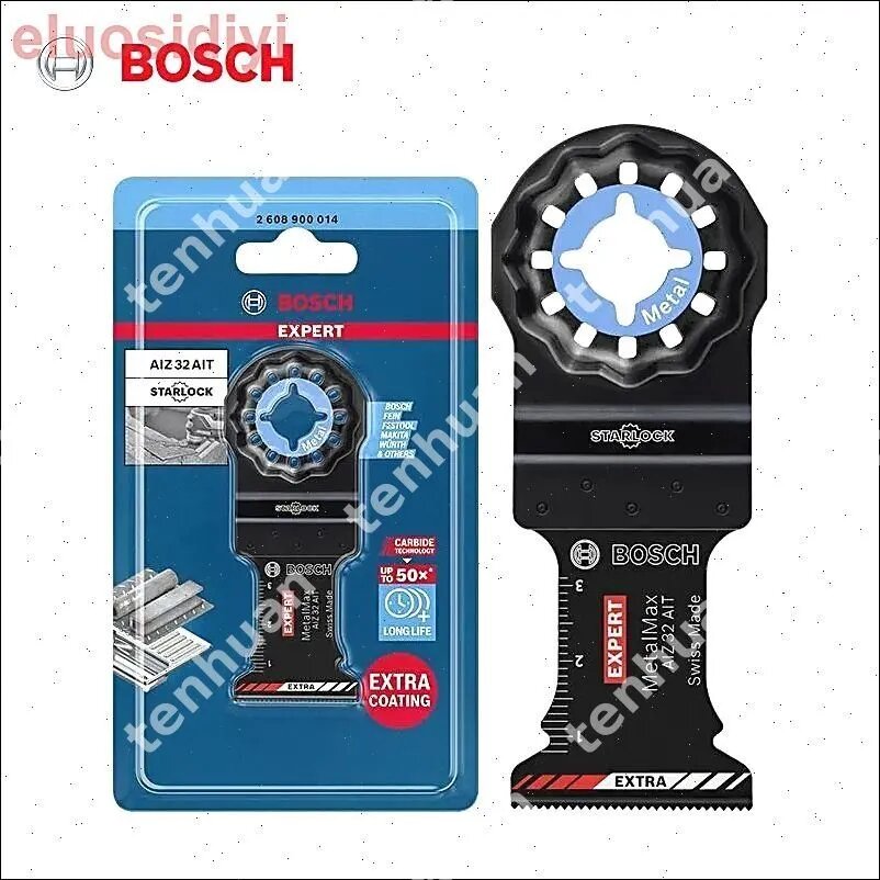 Лезвие для резки дерева и металла Bosch Starlock Expert MetalMax AIZ 32 AIT Карбид для реставратора, Длительный срок службы до 50 раз